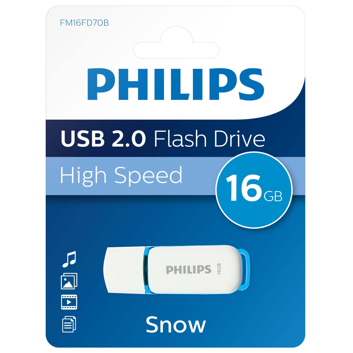 PHILIPS 16GB / USB 2.0 Snow Blue