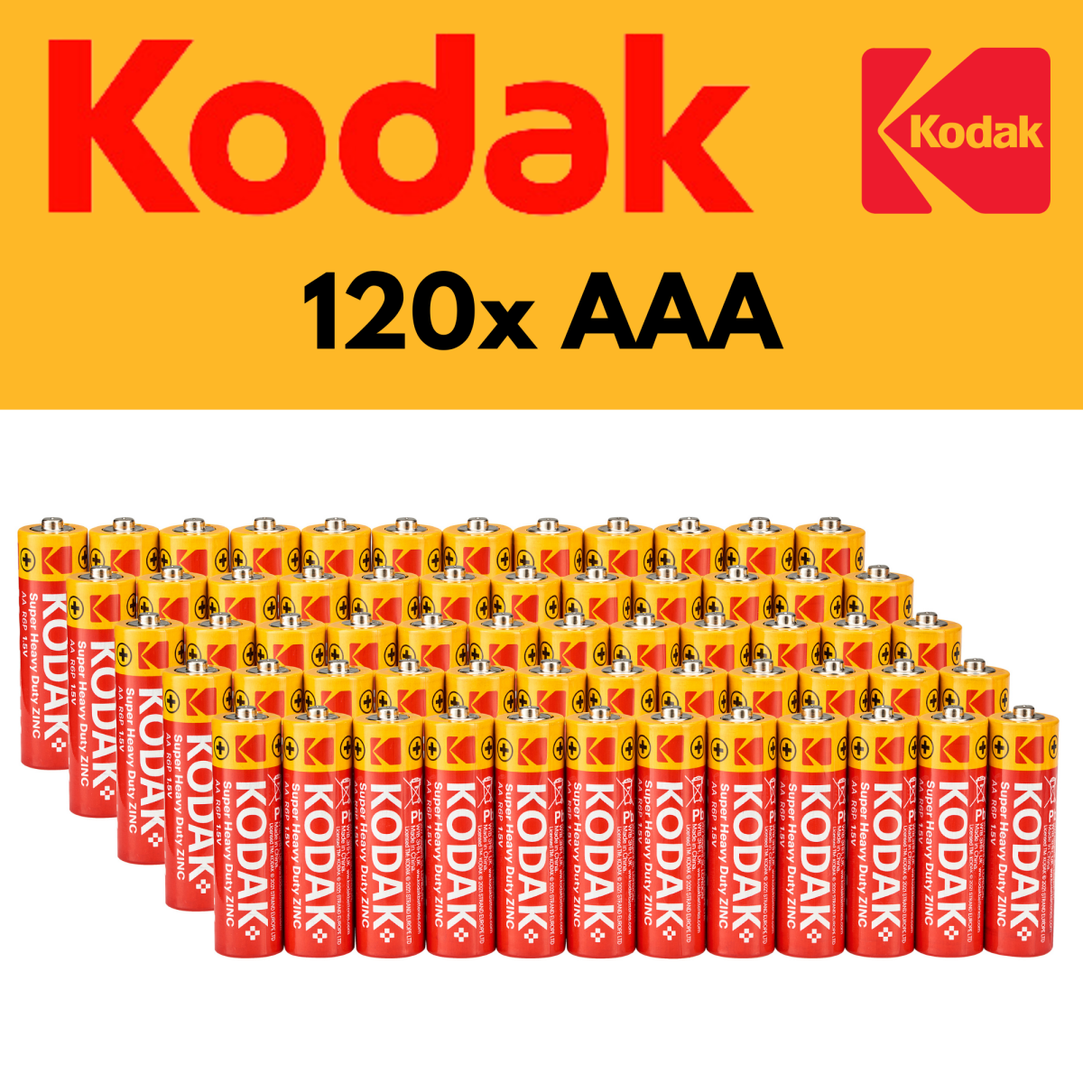 KODAK Zink Kohle R03 / AAA / 1,5V / 120er Pack "Ready-To Sell"